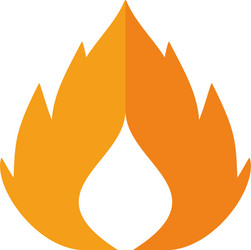 Flame burning icon Royalty Free Vector Image - VectorStock