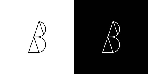Modern and elegant b logo design Royalty Free Vector Image