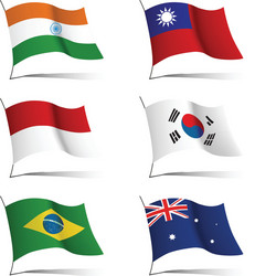 Set of world flags Royalty Free Vector Image - VectorStock