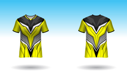 Club shirt design uniform front and back Vector Image