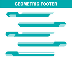 Orange black geometric footer Royalty Free Vector Image