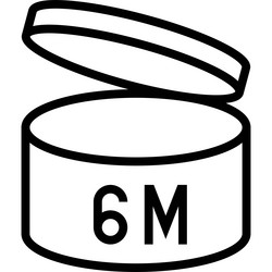 6m icon period after opening sign jar Royalty Free Vector