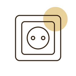 Electric outlet icon construction repair Vector Image