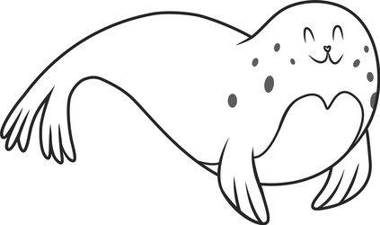 Fur seal seamless pattern Royalty Free Vector Image