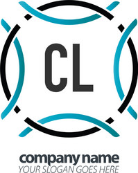 Initial letter lc circle sport logo design Vector Image
