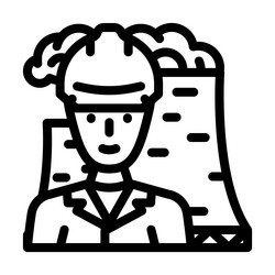Nuclear engineer worker isometric icon Royalty Free Vector