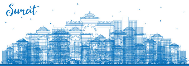 Surat Skyline India Vector Images (52)