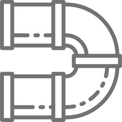 Summer slide tube icon outline water park Vector Image