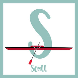 Letter s vocabulary sailboat Royalty Free Vector Image