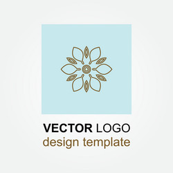 Modern stylish logo design element in thin line Vector Image