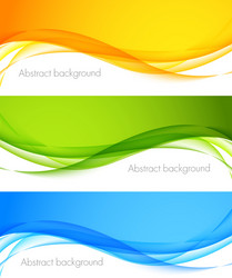Set of wavy banners Royalty Free Vector Image - VectorStock