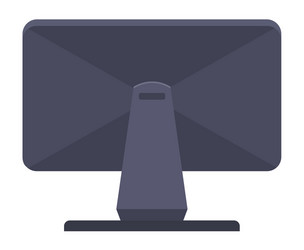 Display back icon computer monitor rear view Vector Image