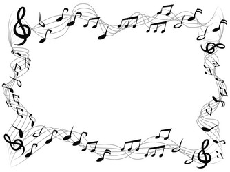 Border template with music notes Royalty Free Vector Image