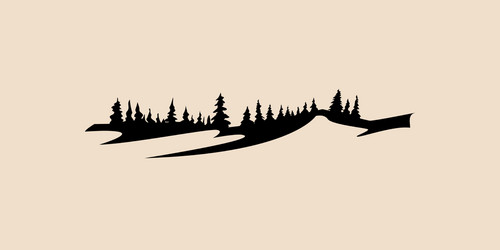 Forest Skyline Black and White Vector Images (over 230)