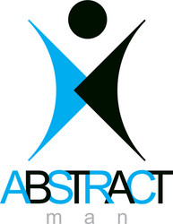 Excited abstract person with raised hands up Vector Image