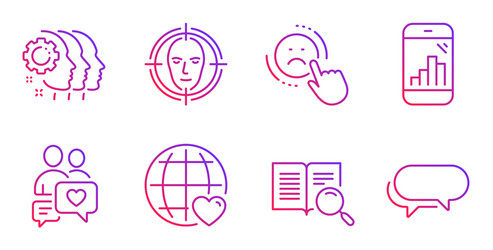 Minimal set of cogwheel text message and puzzle Vector Image