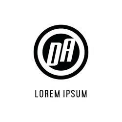 Initial kx logo concentric circle line clean and Vector Image