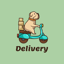 Cute delivery mascot logo design simple mascot Vector Image
