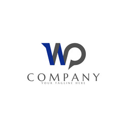 Wp monogram letter logo image Royalty Free Vector Image
