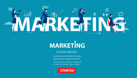 Direct marketing strategy word concepts dark blue Vector Image