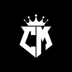 Mc logo monogram emblem style with crown shape Vector Image