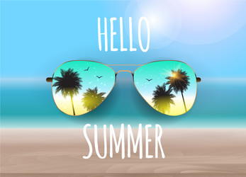 Hello summer fun background concept Royalty Free Vector