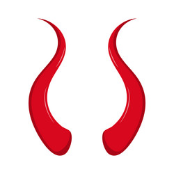 Short red devil horns Royalty Free Vector Image