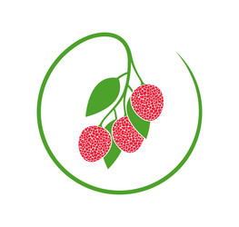 Logo for lychee Royalty Free Vector Image - VectorStock