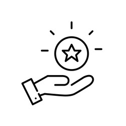 Customer reward ticket with star Royalty Free Vector Image