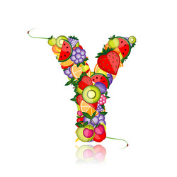 Jkl ripe fresh strawberry alphabet letters tasty Vector Image