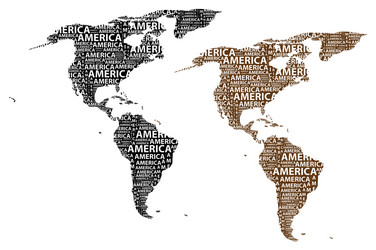 Map of continent america Royalty Free Vector Image