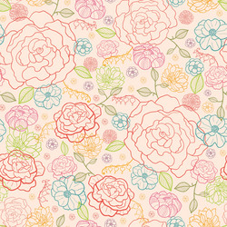 Vintage pink daisies ditsy seamless pattern Vector Image