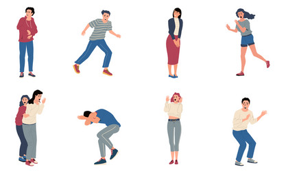 Scared Woman Running Vector Images (over 220)