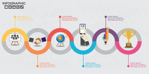 Diagram and time line design Royalty Free Vector Image