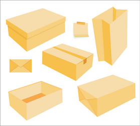 Custom rsc style box dieline template svg ai eps Vector Image