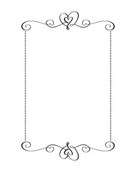 Calligraphy rectangular ornamental frame Vector Image