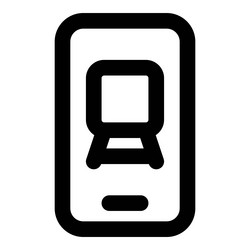 Digital ticket stored on mobile device Royalty Free Vector