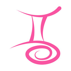 Gemini icon logo design Royalty Free Vector Image