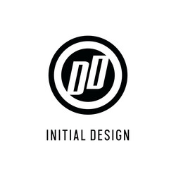 Initial kx logo concentric circle line clean and Vector Image