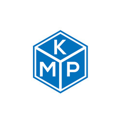 Kmp letter logo design on white background Vector Image