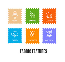 Realistic 3d detailed textile labels or badges Vector Image