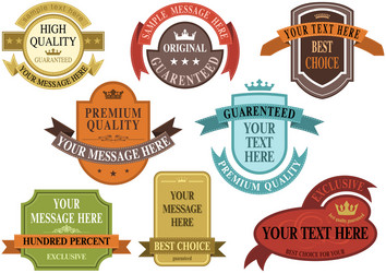 Set of retro vintage badges and labels flat design
