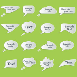 Promotion speech bubble set bubbles Royalty Free Vector