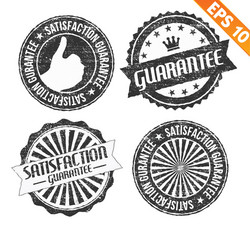 Iso certification golden stamp collection Vector Image