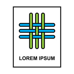 Knots weave symbol woven tight lines Royalty Free Vector