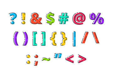 Punctuation Cartoon Vector Images (over 1,000)