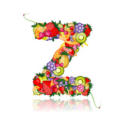 Fruit letter for your design Royalty Free Vector Image