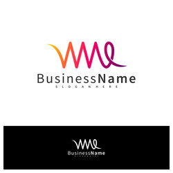 Letter wme logo design template initial wme logo Vector Image