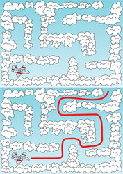 Airplane Maze Vector Images (61)