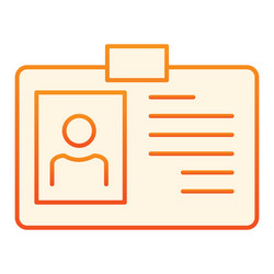 Identity card flat icon id card red icons Vector Image